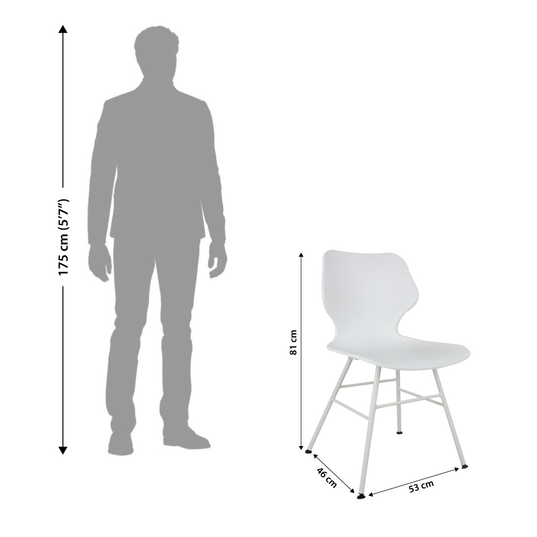 Hanae - Buy White Comfortable Cafe Chairs Online - metercube